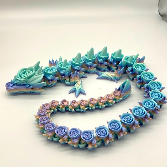 Toys | Articulated Silk Pastel Rose Dragon 3dprinted Fidget Toy Fun ...